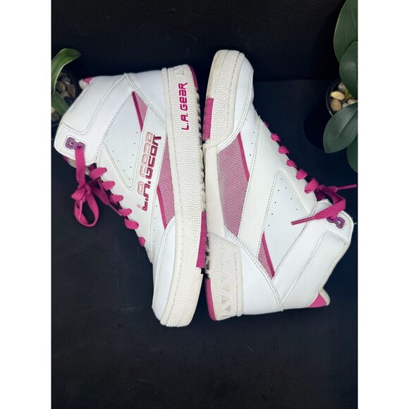 L.A. Gear | Shoes | La Gear Womens White Pink Hightop Sneakers | Poshmark
